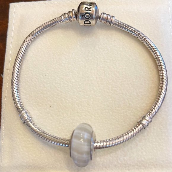 Pandora | Jewelry | Silver And Murano Glass Pandora Charm | Poshmark